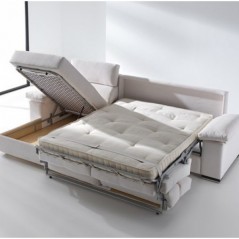 Sofá cama 2 plazas + Chaise Longue Milán de ES Interiorismo. Puf cama y Sofas cama.
