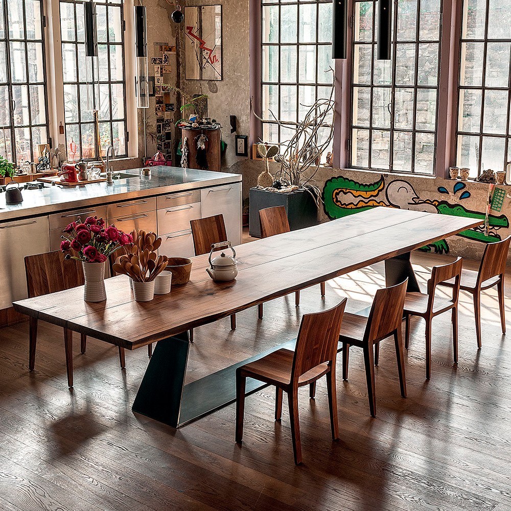 Mesa Rectangular Bedrock Plank C. de Riva1920 con un diseño moderno y ...