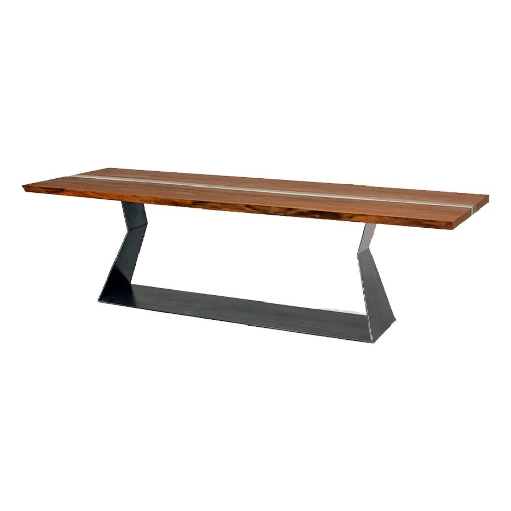 Mesa rectangular Bedrock Plank C Resina de Riva1920 con un diseño de ...