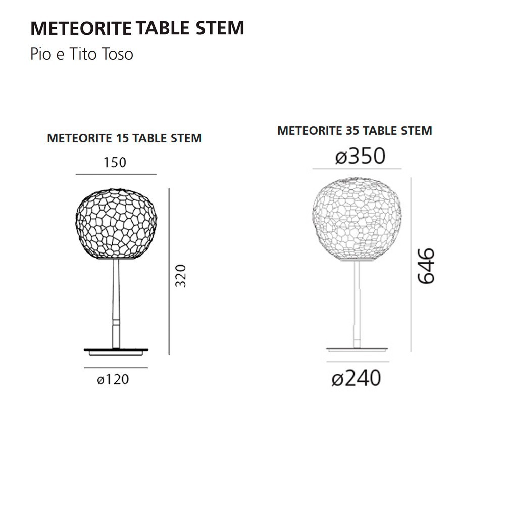 Meteorite table Stem de Artemide. Tienda online lamparas modernas.