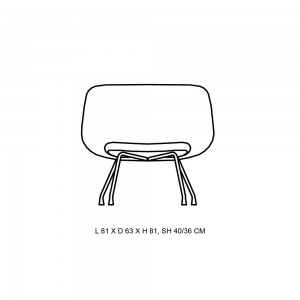 Silla Evy de Softline. Sillas modernas para comedor. Muebles de diseño.