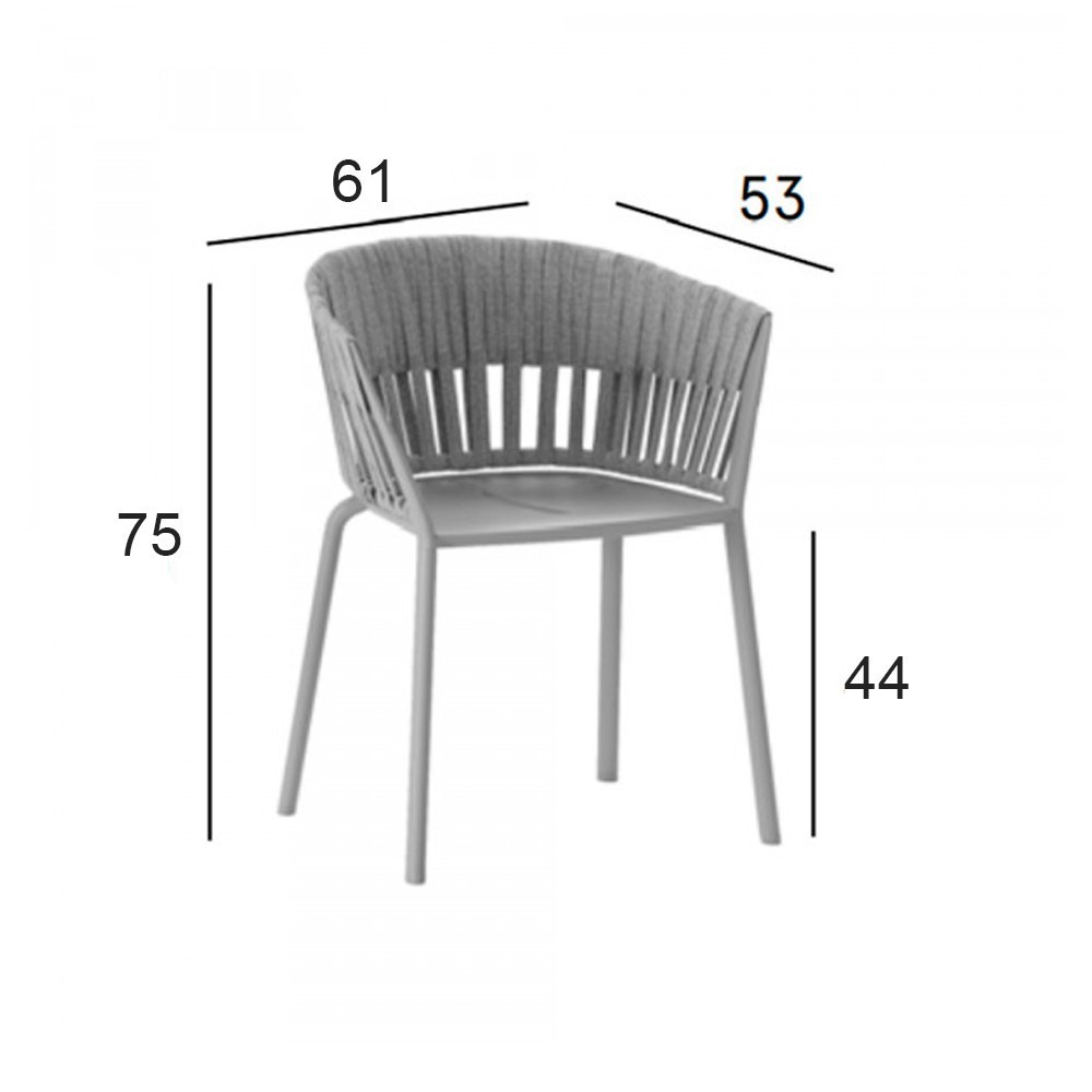 Sillón Rope Ria elegante y exclusivo ideal para espacios exteriores de ...