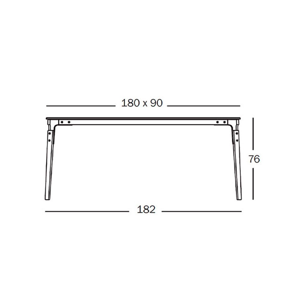 Mesa Steelwood Rectangular de Magis. Mesas bar de diseño contemporáneo.