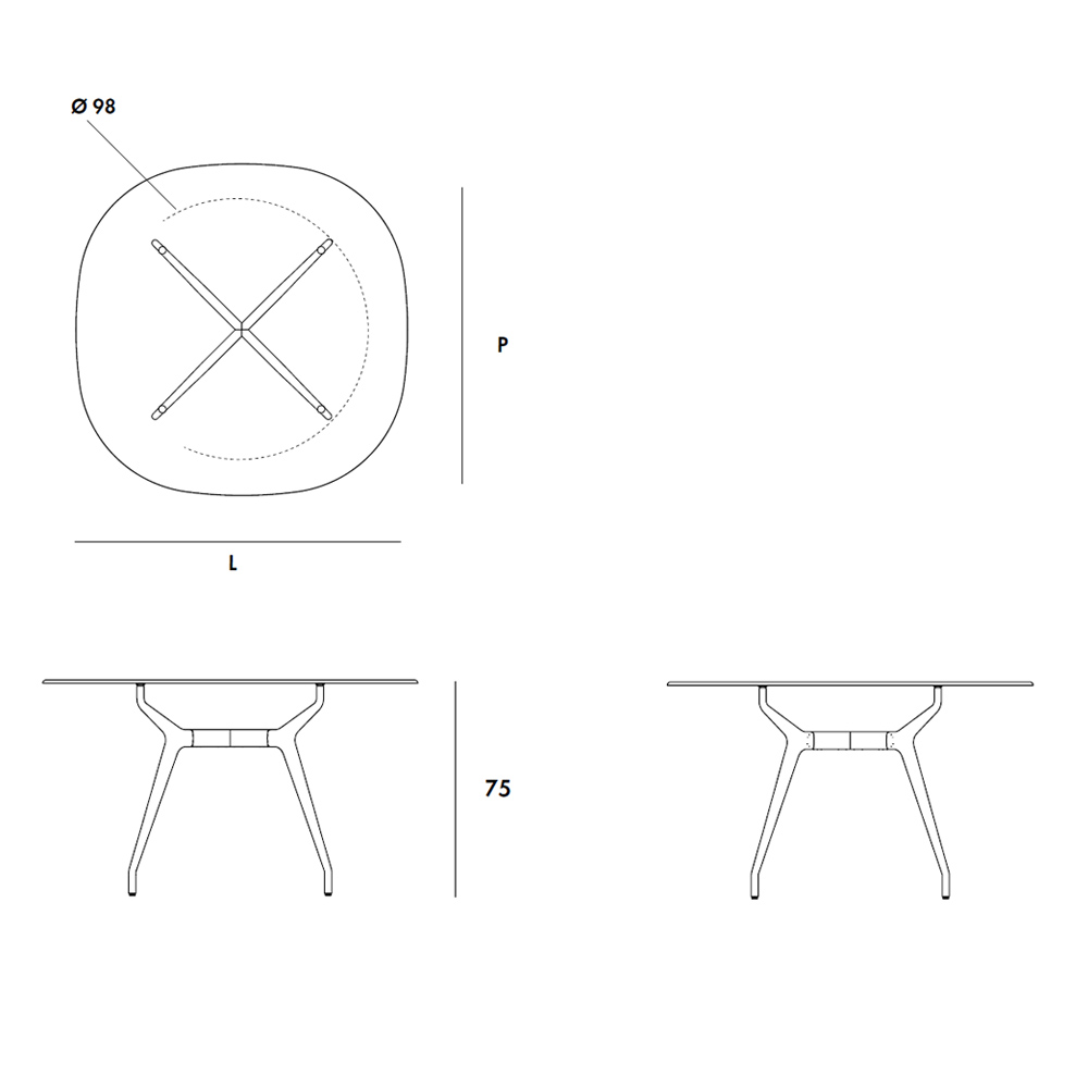 Mesa Arkos shaped cerámica Sovet Italia. Mesa comedor ideal para salones.
