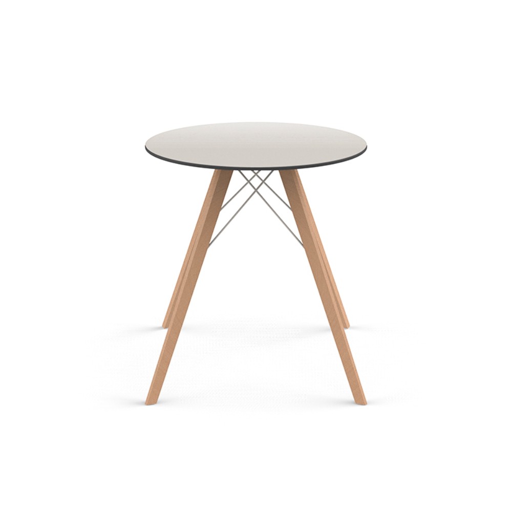 Mesa redonda Faz Wood dining table. Vondom
