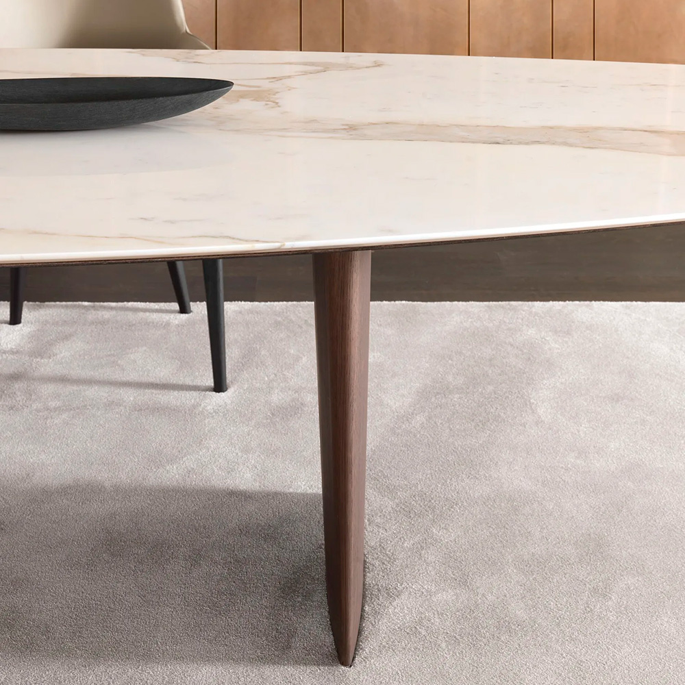 Mesa Ala semiovalada Mármol de Misura Emme. Muebles para comedor ...