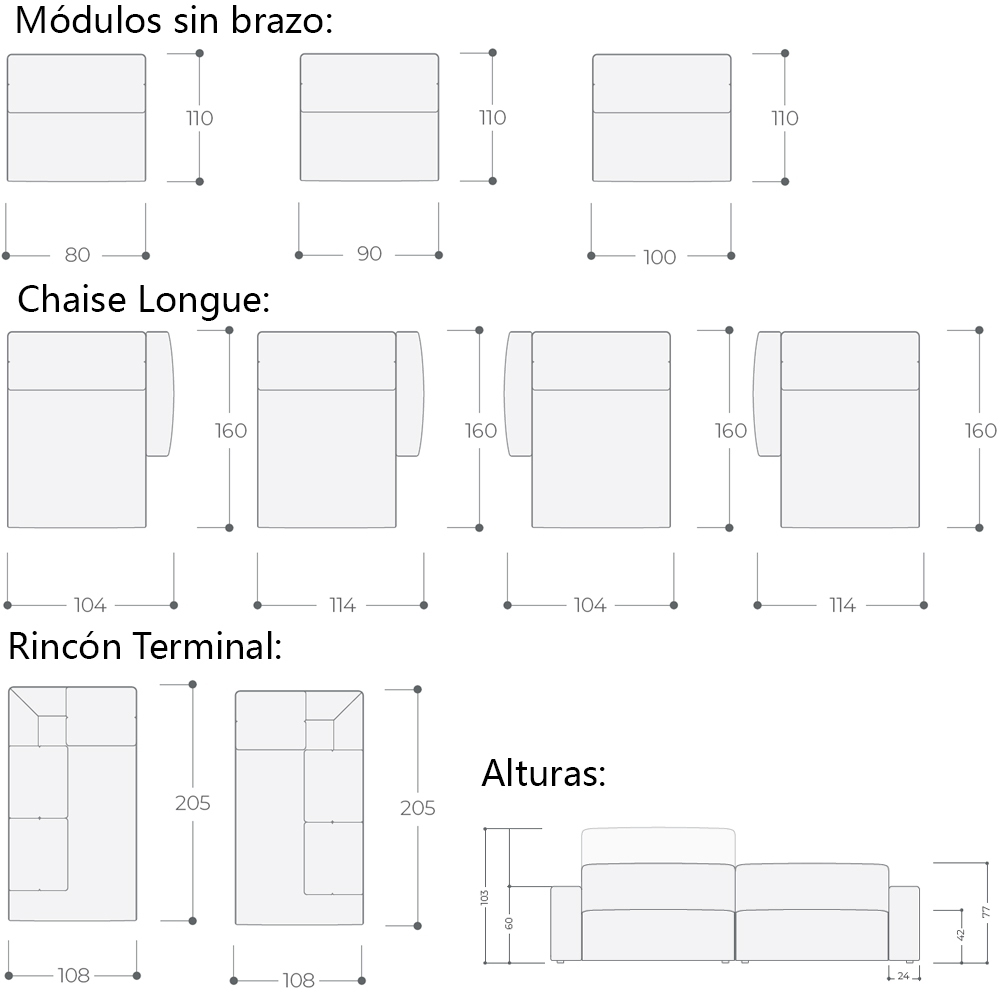 Sofá Yute manual Temasdos