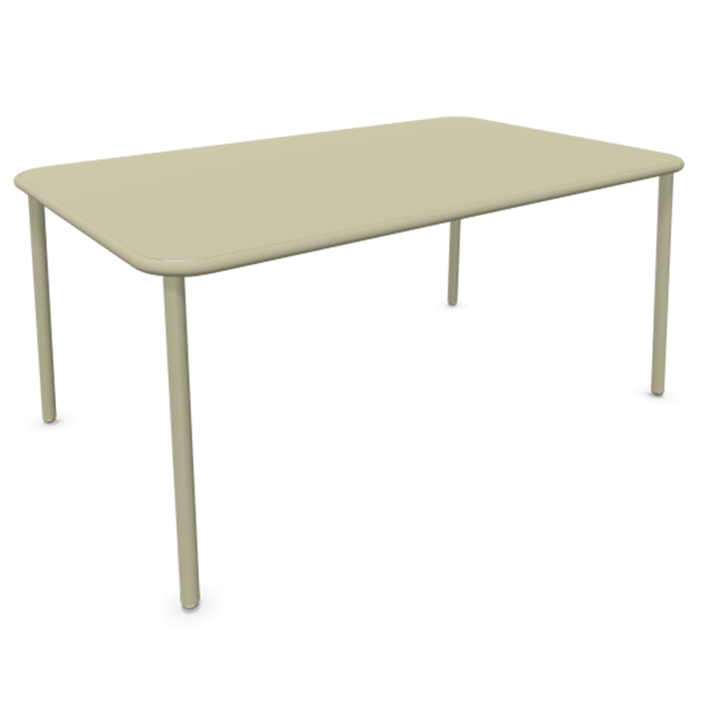 Mesa rectangular de diseño moderno para espacios exteriores de Emu.