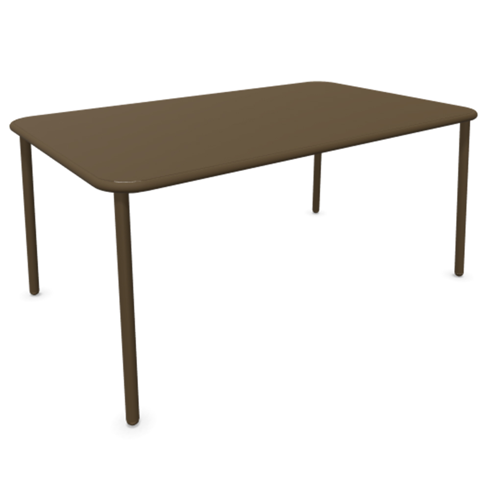 Mesa rectangular de diseño moderno para espacios exteriores de Emu.