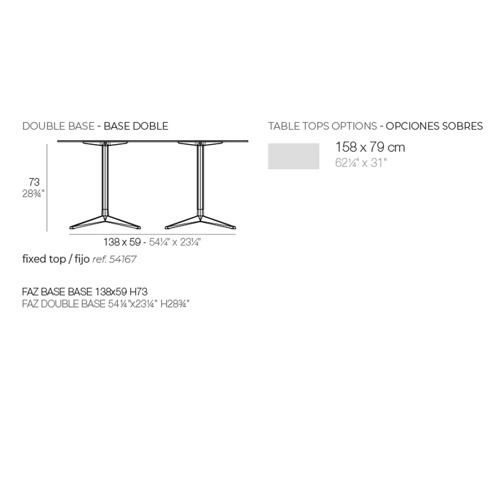Mesa Faz doble 4P Vondom