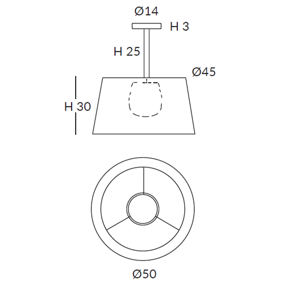 Plafón Drum outdoor FM iluminación