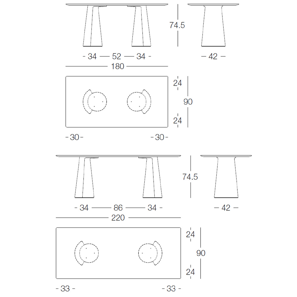 Mesa Ancora rectangular Magis