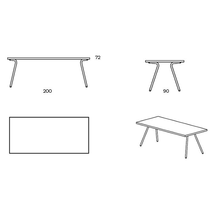 Mesa Bespoke Angle de Swedese. Diseño minimalista y atemporal.