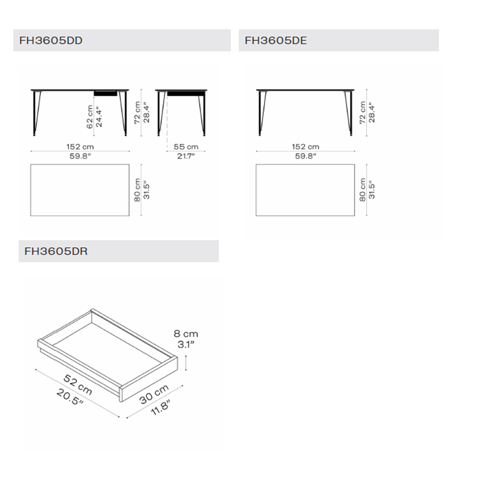 Escritorio FH3605 Fritz Hansen
