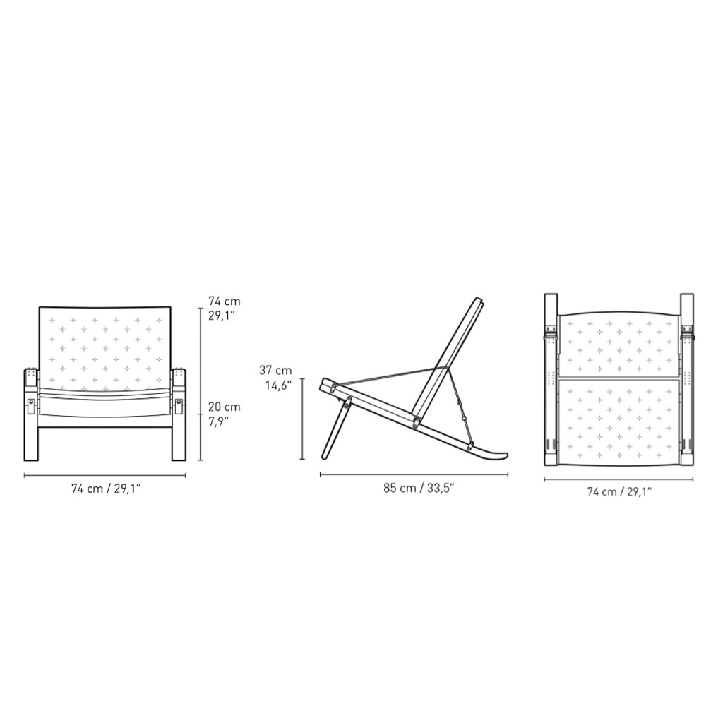 Butaca Plico FK10/FK11 en tela de diseño moderno de Carl Hansen and Son.